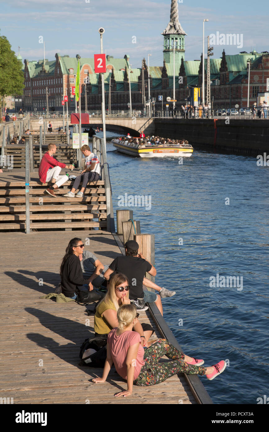 Old Stock Exchange Building and Canal; Copenhagen; Denmark Stock Photo ...