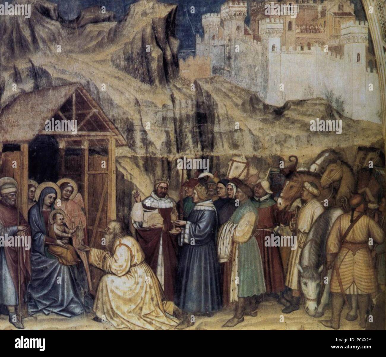 Altichiero, adorazione dei magi, oratorio di san giorgio, padova, 1384 ...