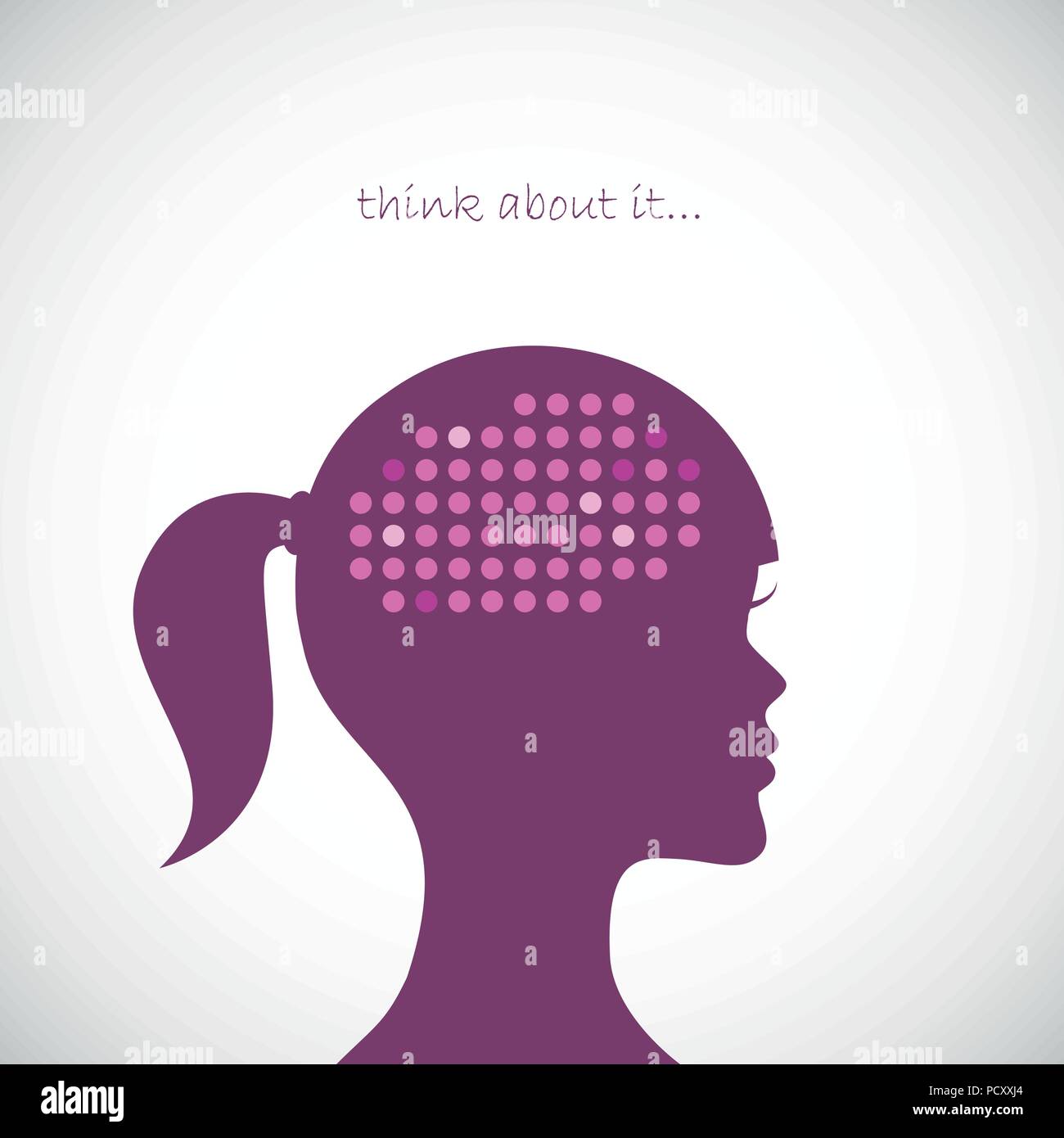 young woman think about it vector illustration Stock Vector Image & Art ...