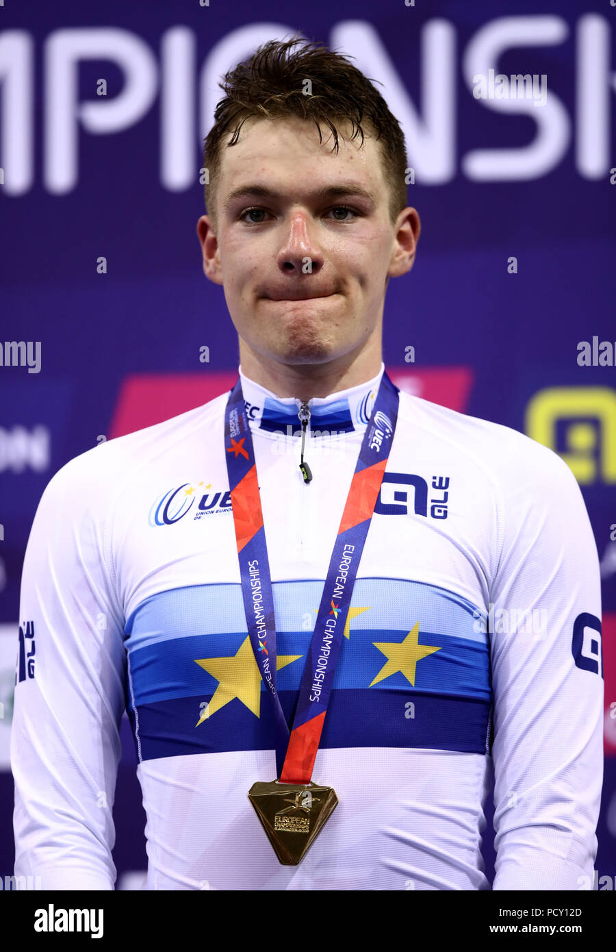 Great Britain's Ethan Hayter celebrates gold in the Men's Omnium during ...