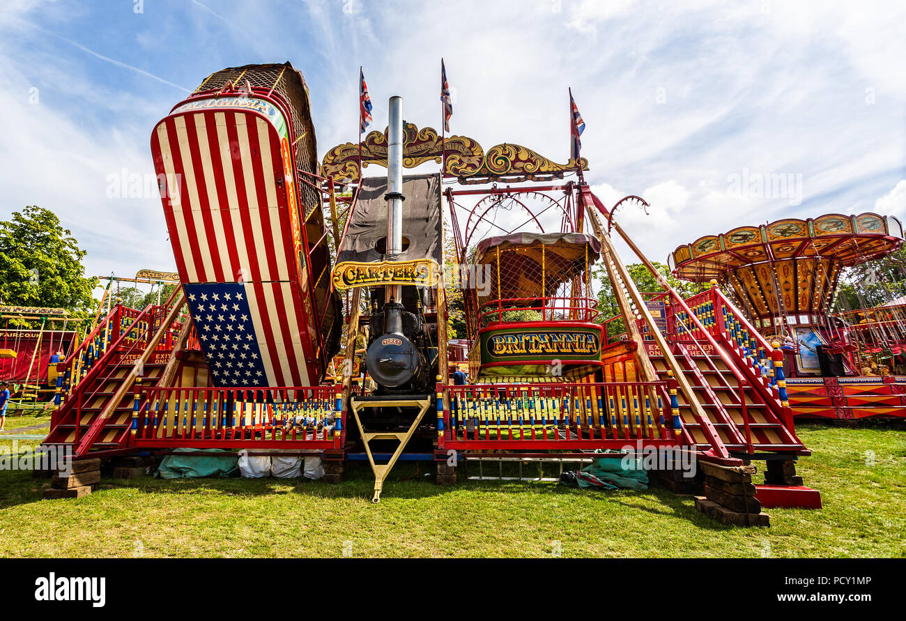 Carters vintage Steam fair at the Royal Victoria Park, Bath, Avon, UK ...