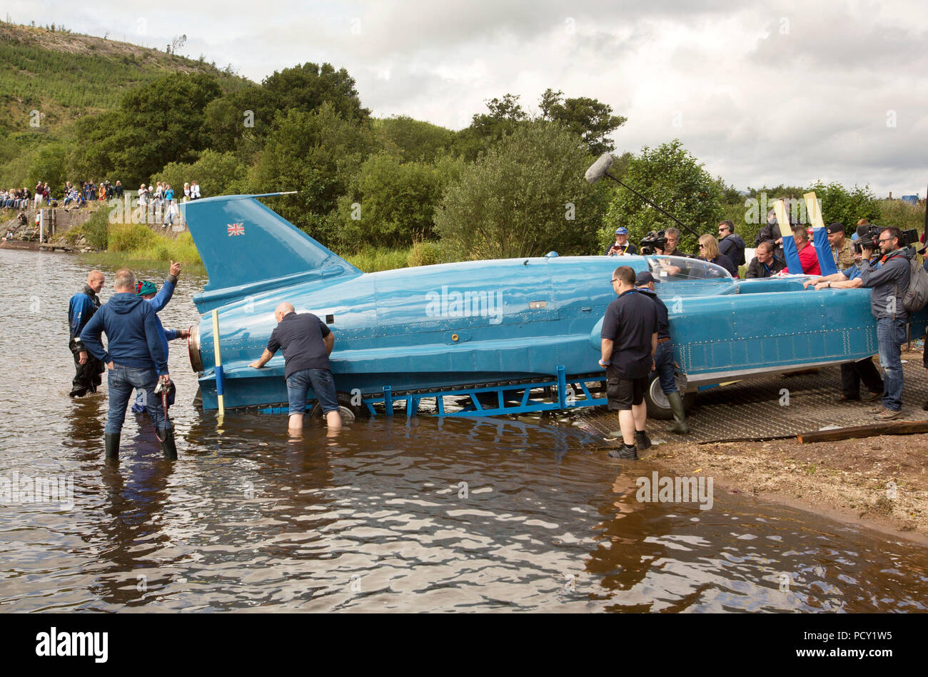 The restored Bluebird K7, which crashed killing Donald Campbell in 1967 ...