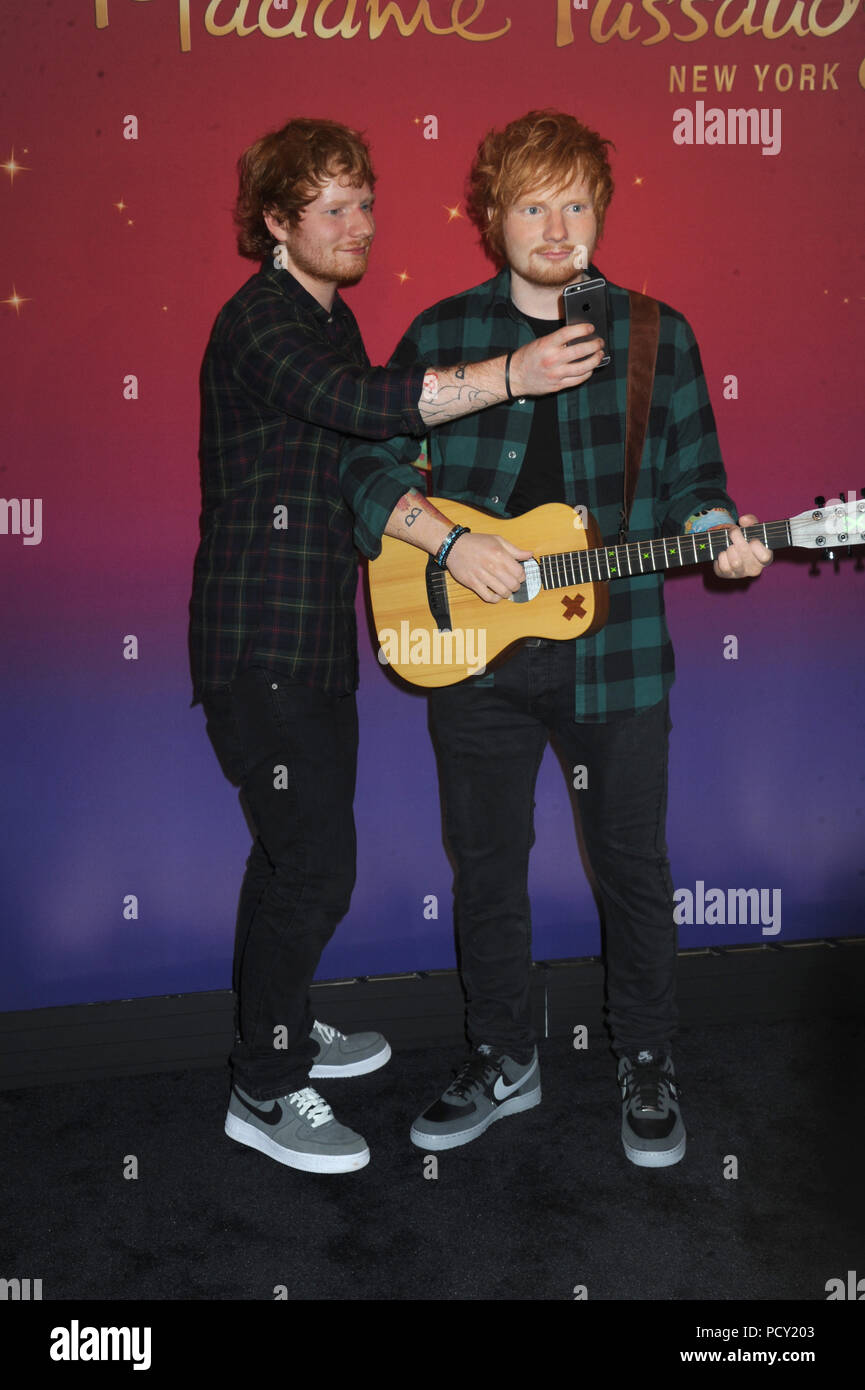 NEW YORK, NY - MAY 28: Singer/songwriter Ed Sheeran unveils new wax ...