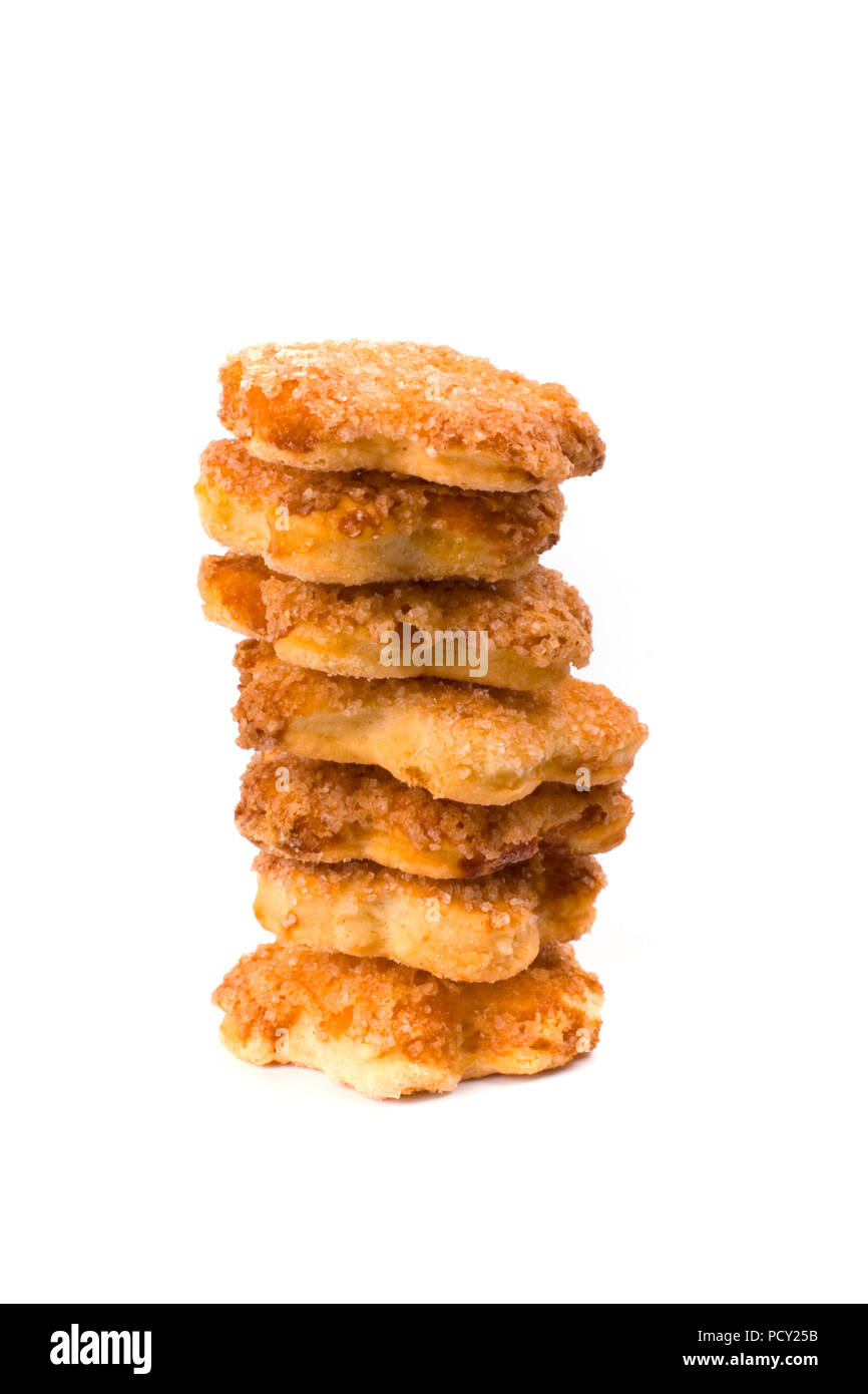 stack of cookies isolated on white background Stock Photo - Alamy