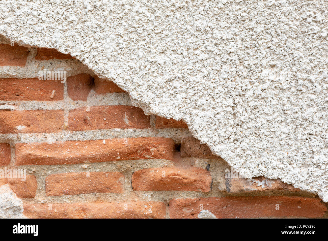 Red bricks on wall damaged hi-res stock photography and images - Alamy