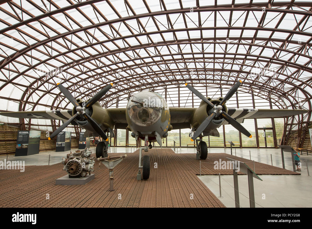 A B26 Marauder plane at the Utah beach D-Day museum, Normandy, France ...