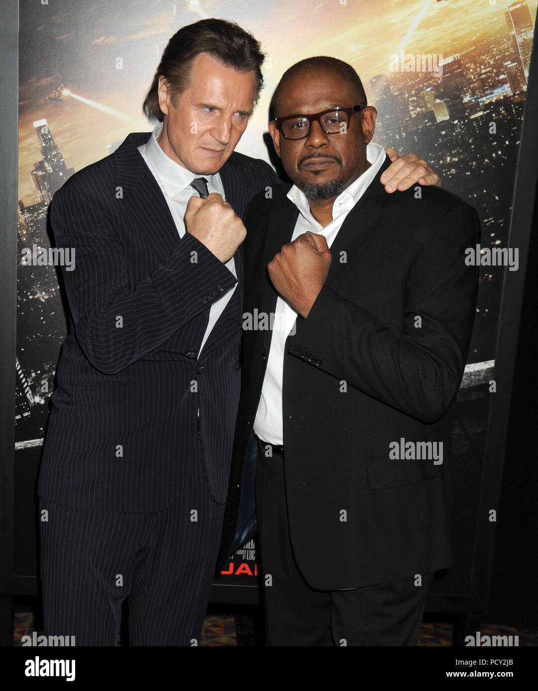 NEW YORK, NY - JANUARY 07: Liam Neeson, Forest Whitaker attends the ...
