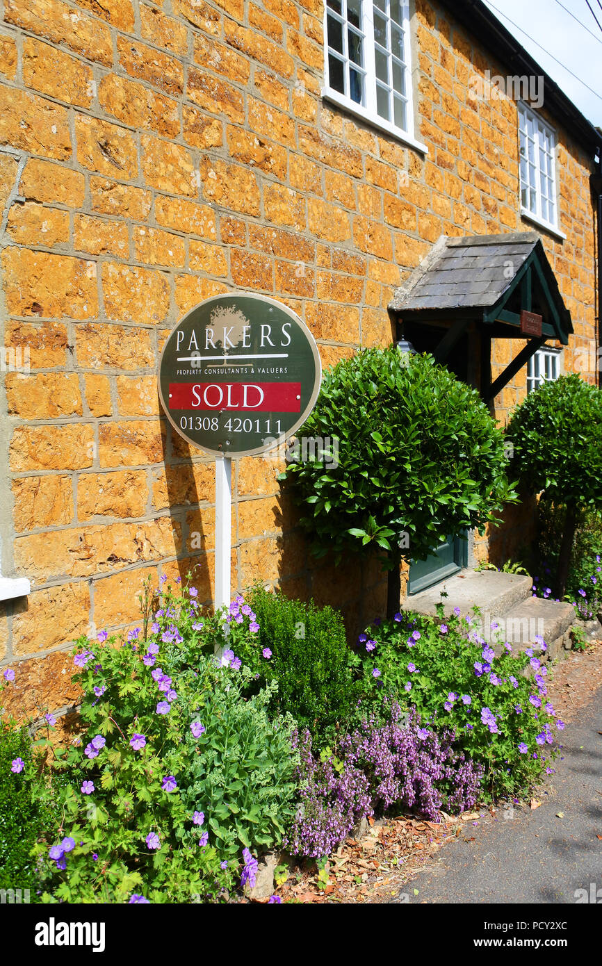 Pretty terraced village cottage which has just been sold, Netherbury ...