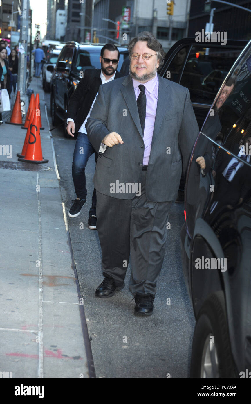 NEW YORK, NY - OCTOBER 16: Guillermo Del Toro arrives to 'The Late Show ...