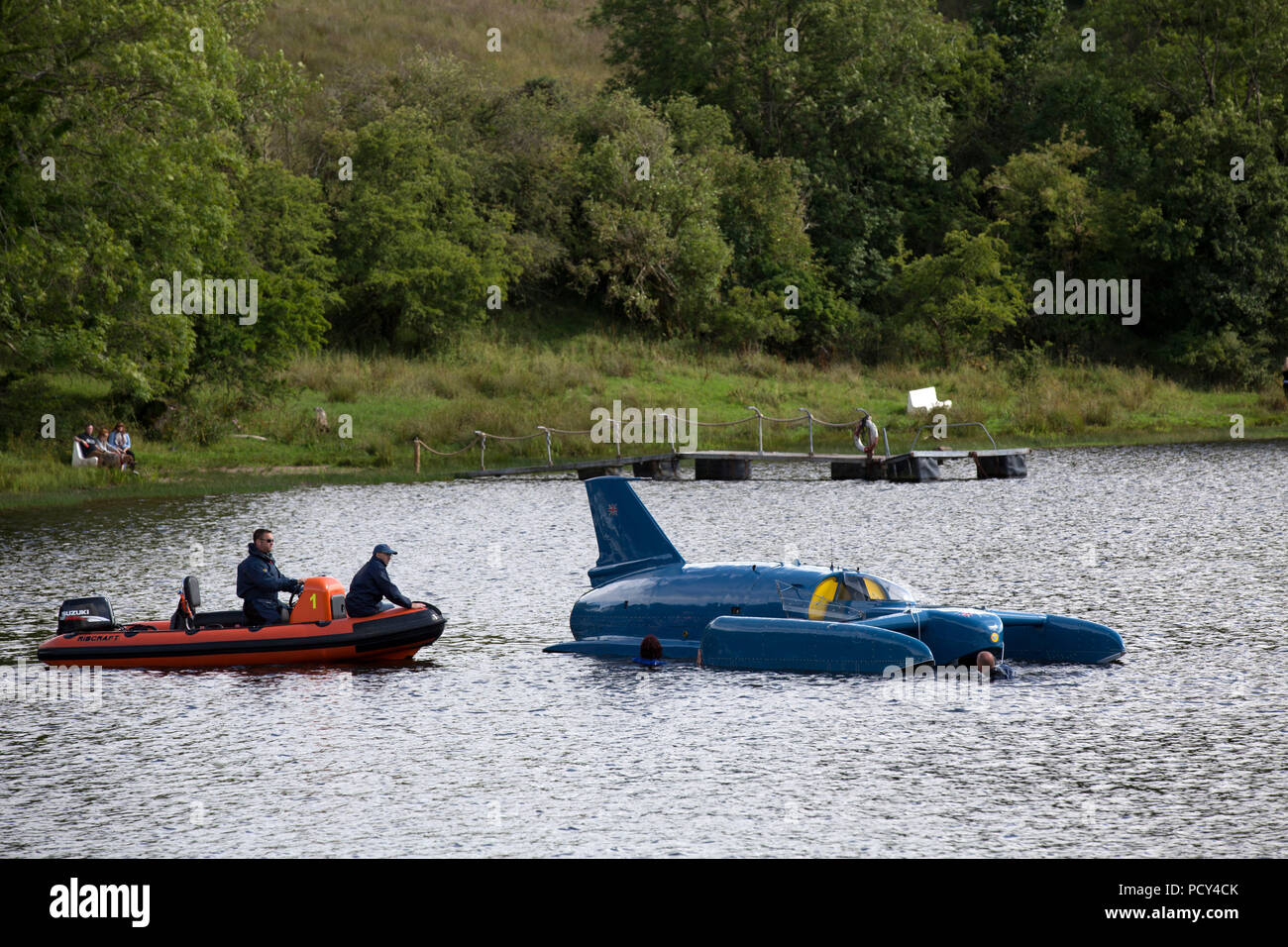 The restored Bluebird K7, which crashed killing Donald Campbell in 1967 ...