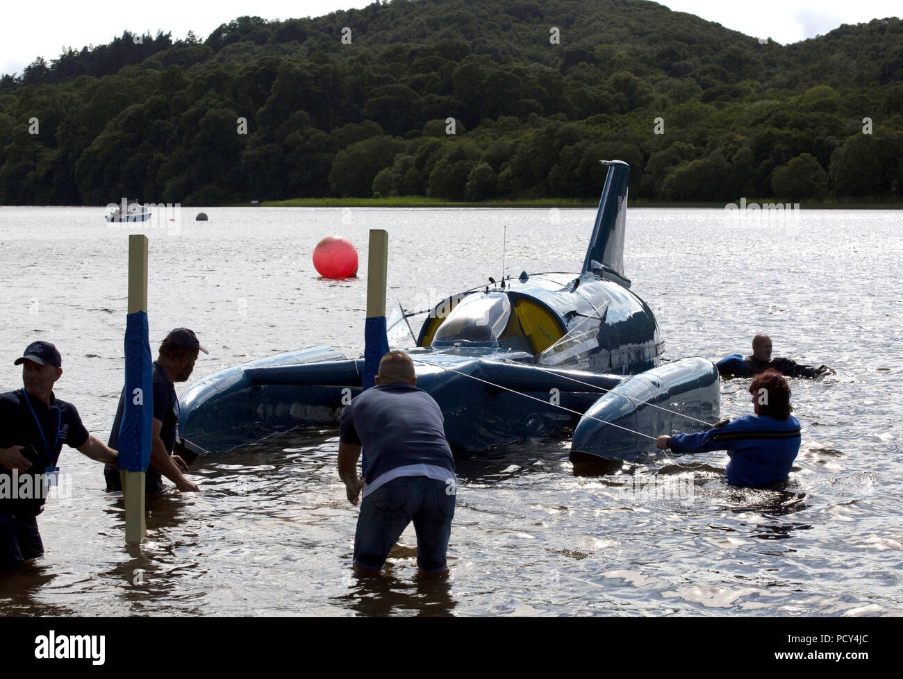 The restored Bluebird K7, which crashed killing Donald Campbell in 1967 ...