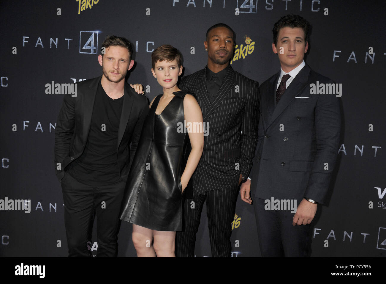 NEW YORK, NY - AUGUST 04: Jamie Bell, Kate Mara, Michael B. Jordan and ...