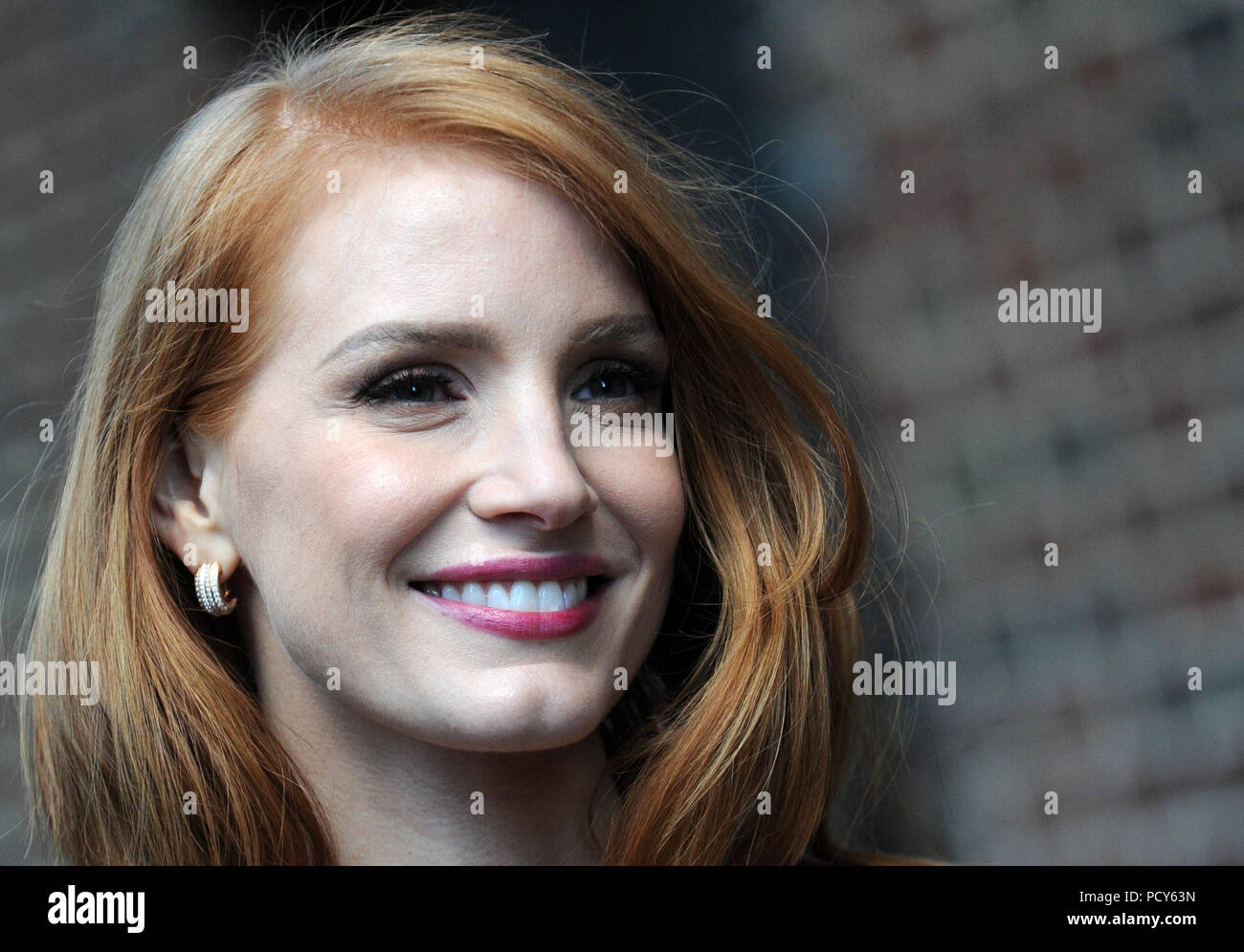 NEW YORK, NY - OCTOBER 16: Jessica Chastain arrives to 'The Late Show ...