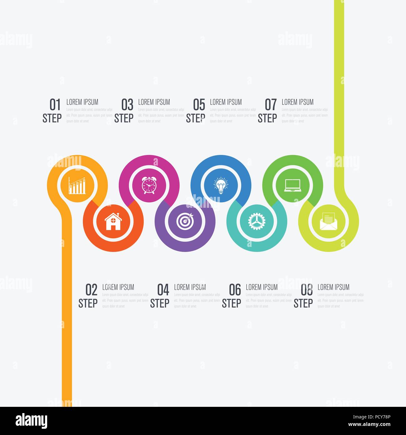 Vector illustration infographics 8 options Stock Vector Image & Art - Alamy