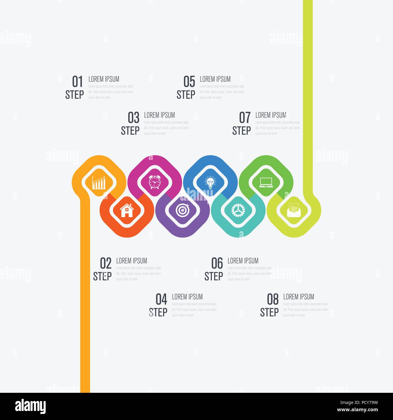 Vector illustration infographics 8 options Stock Vector Image & Art - Alamy