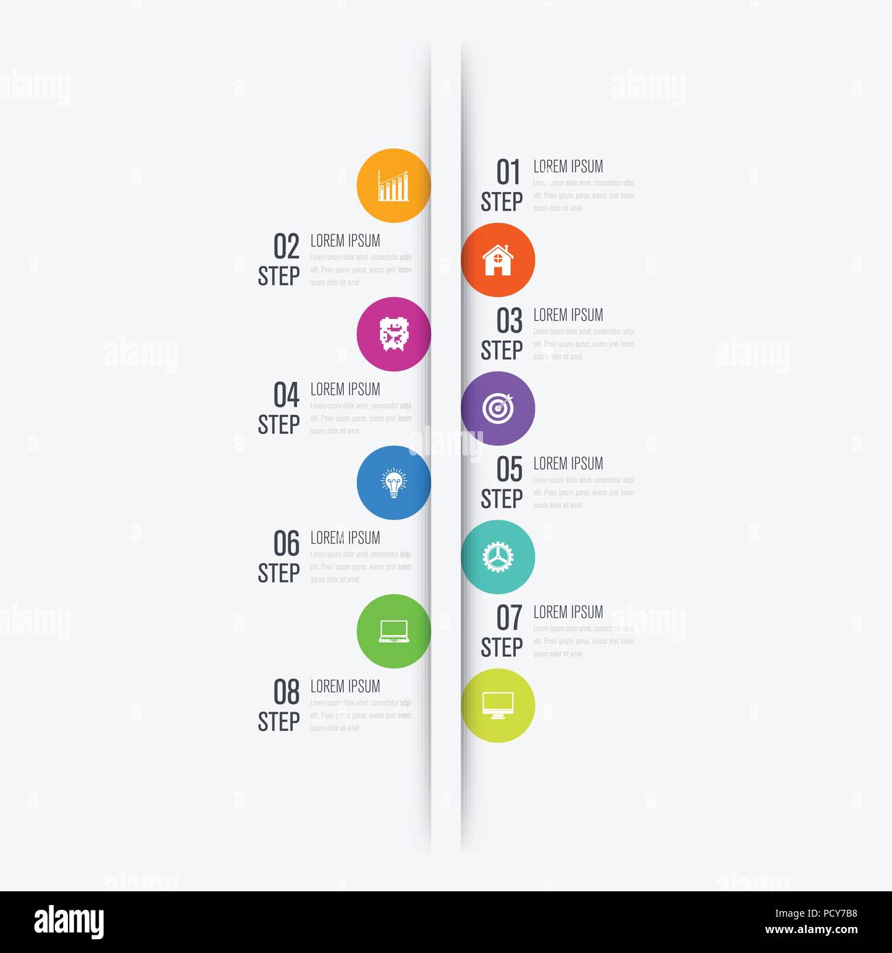 Vector illustration infographics 8 options Stock Vector Image & Art - Alamy