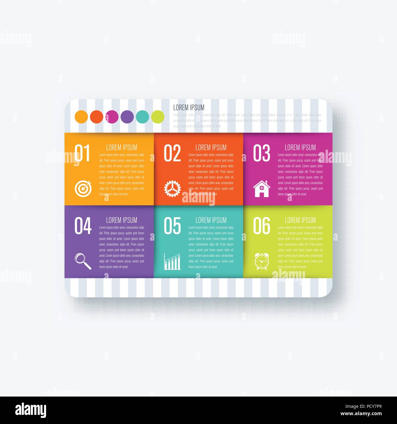 Vector illustration infographics 6 options Stock Vector Image & Art - Alamy