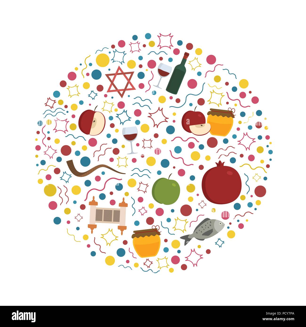 Shana tova design star Cut Out Stock Images & Pictures - Alamy