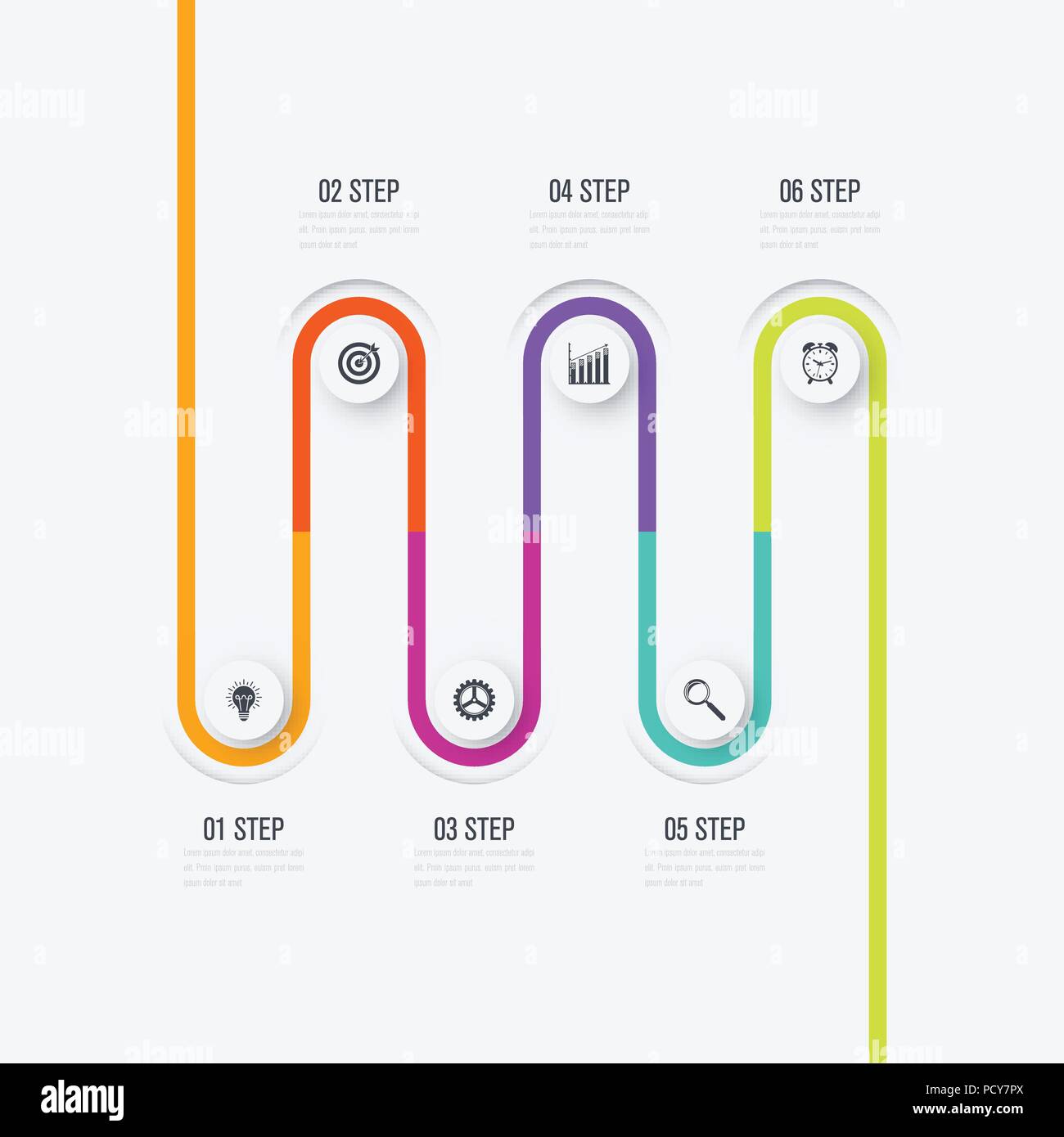 Vector illustration infographics 6 options Stock Vector Image & Art - Alamy