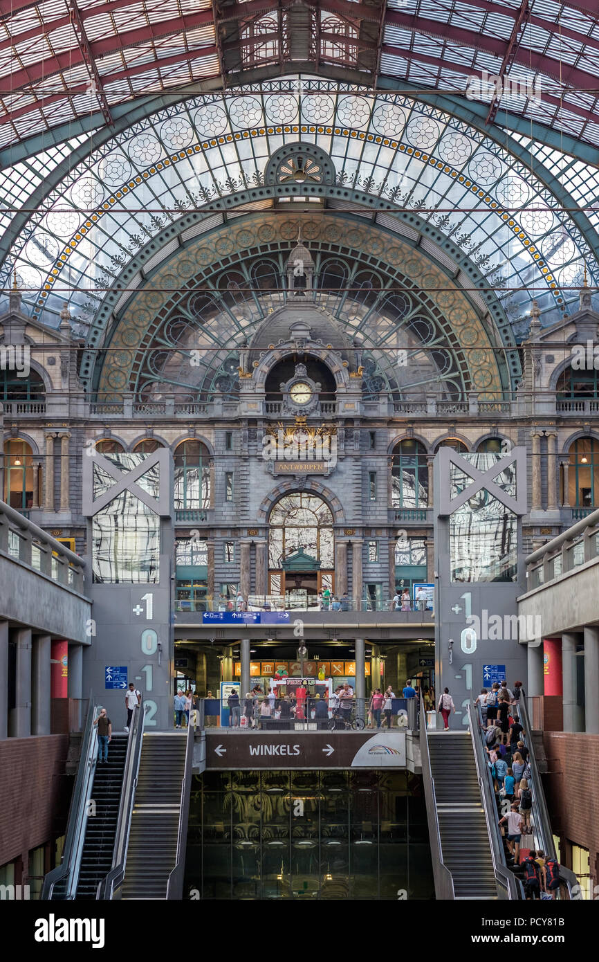 View on the majestic arrival hall of the central train station, Friday ...