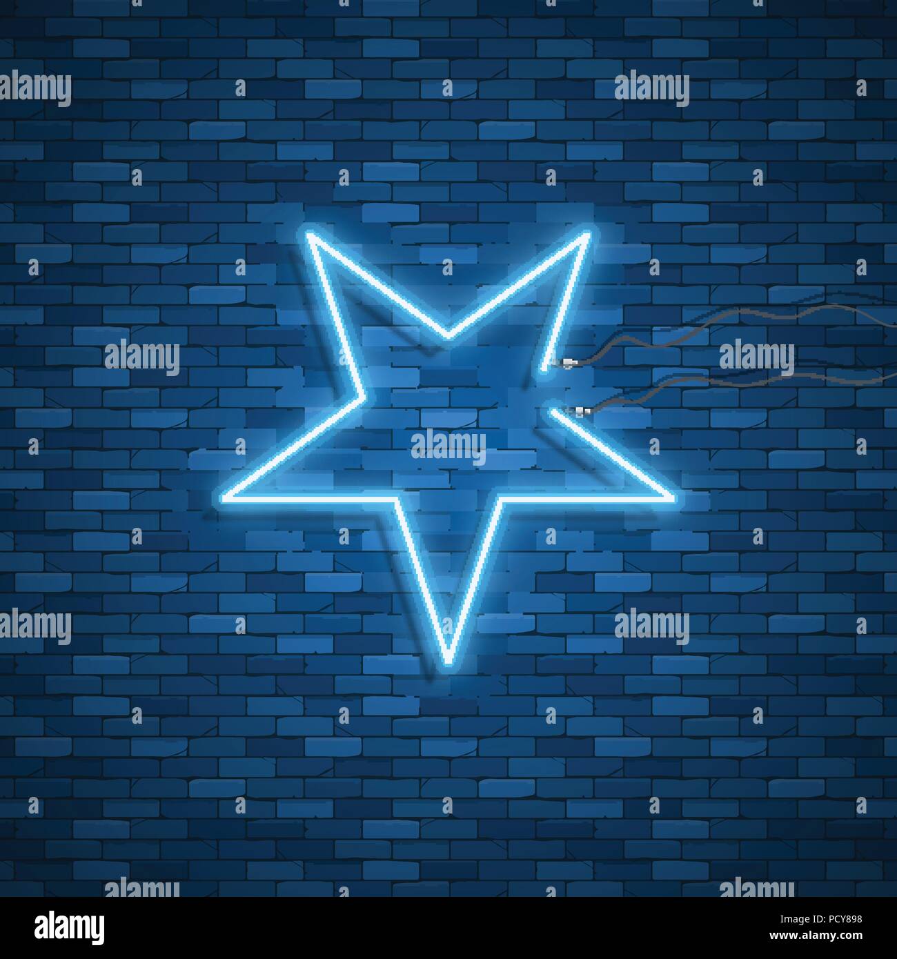 Bulb glowing. Neon ring lamp sign Stock Vector Image & Art - Alamy