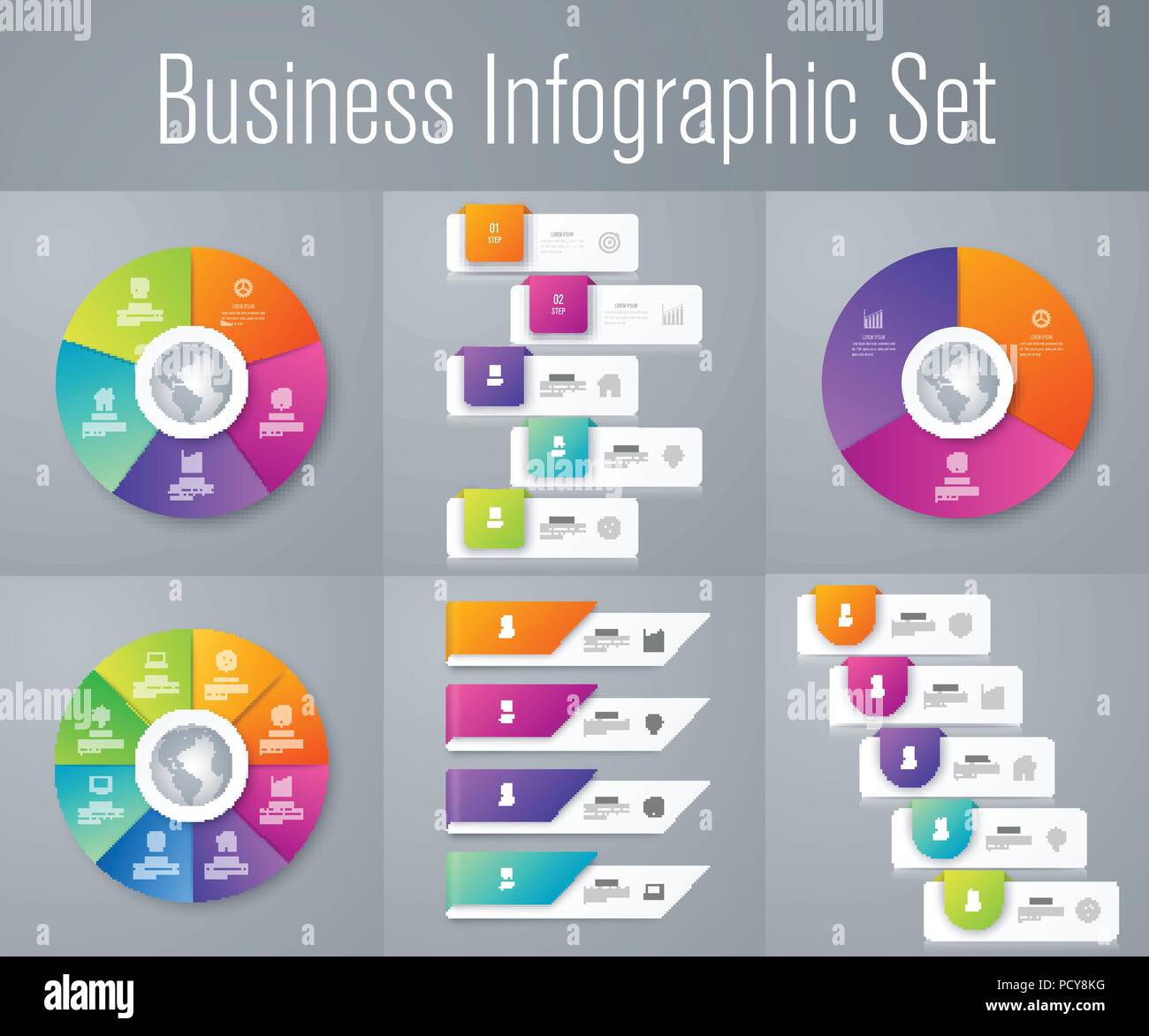 Set with infographics Stock Vector Image & Art - Alamy