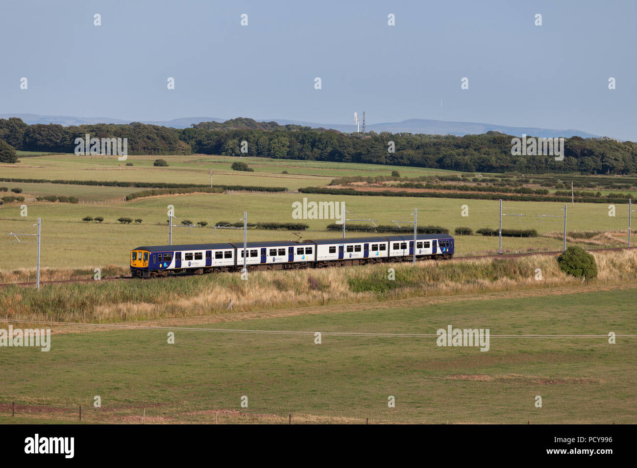 An Arriva Northern rail class 319 electric train at Hardhorn on the ...