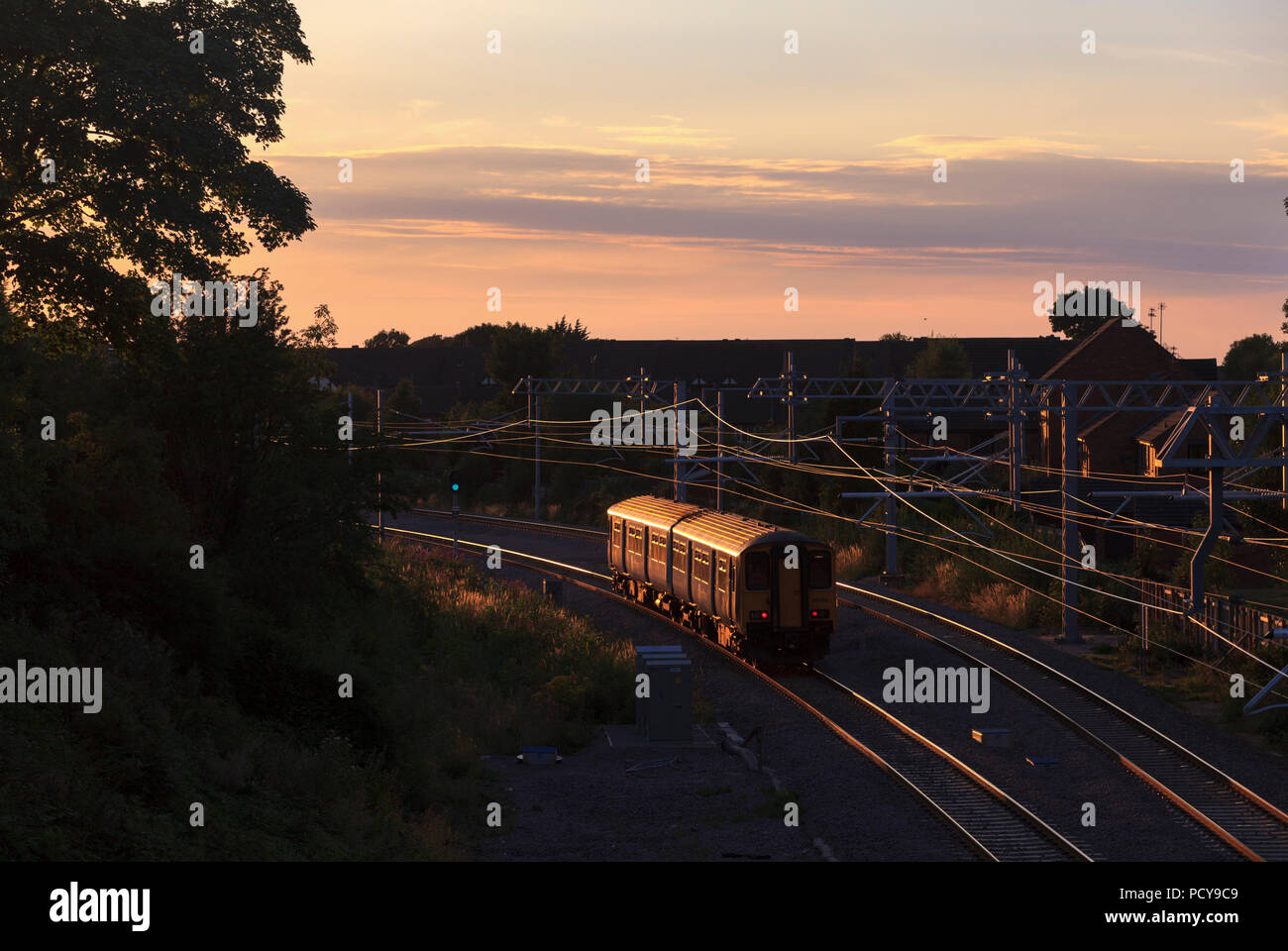 A Northern rail class 150 sprinter train at Poulton Le Fylde on the ...