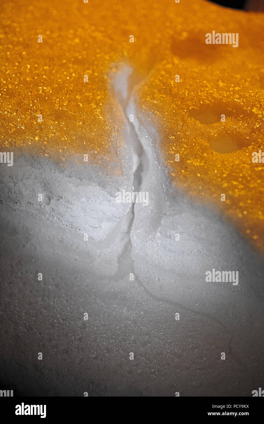 background. snow. crack Stock Photo - Alamy