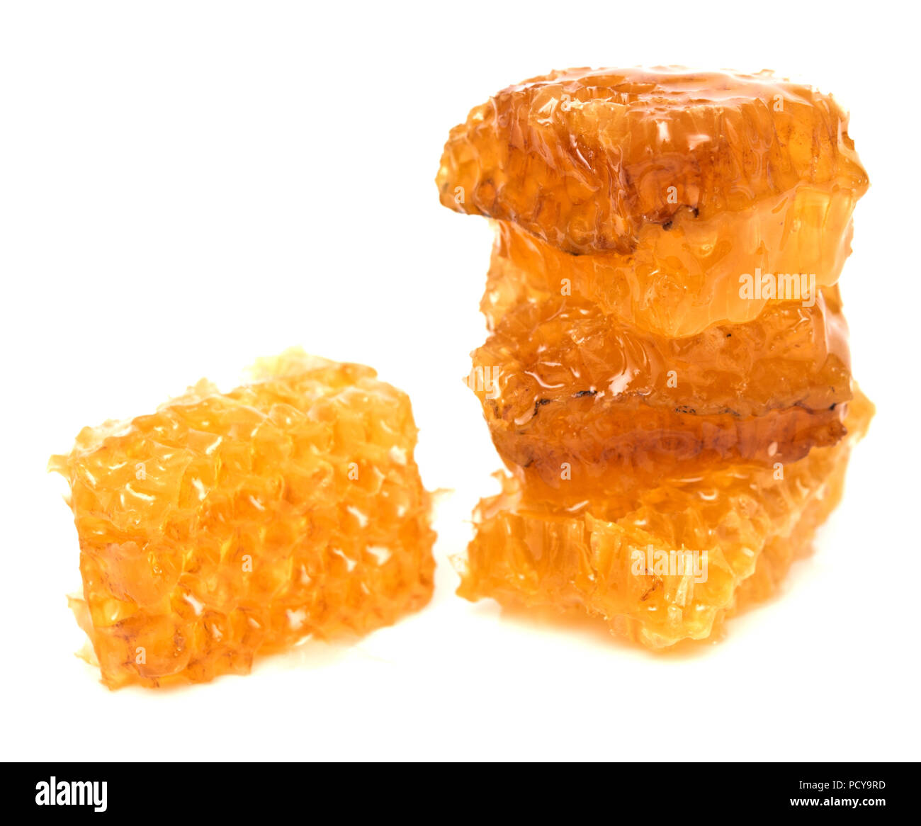 Honeycomb isolated on white background Stock Photo - Alamy