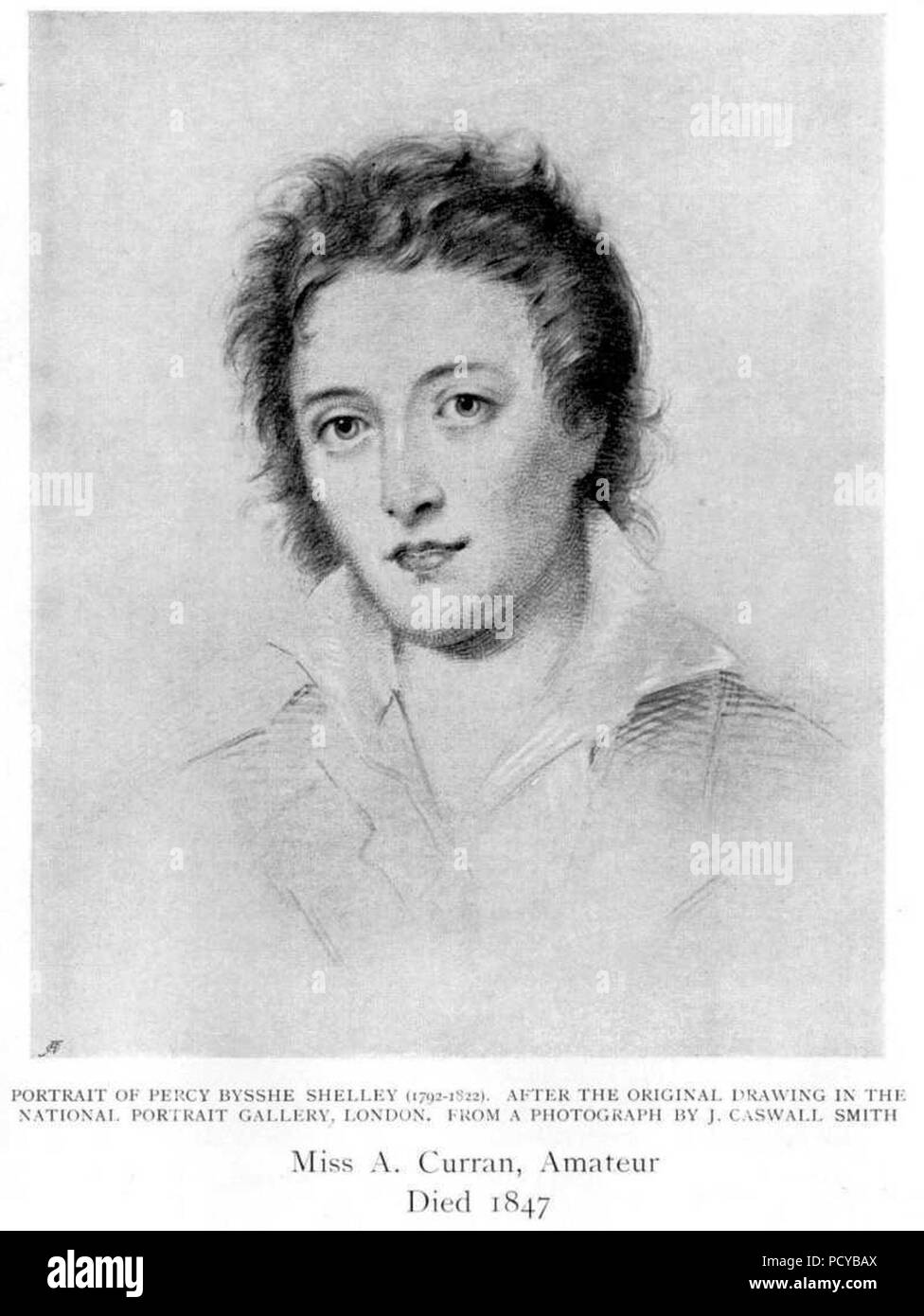 Amelia Curran - Portrait of Percy Bysshe Shelley Stock Photo - Alamy
