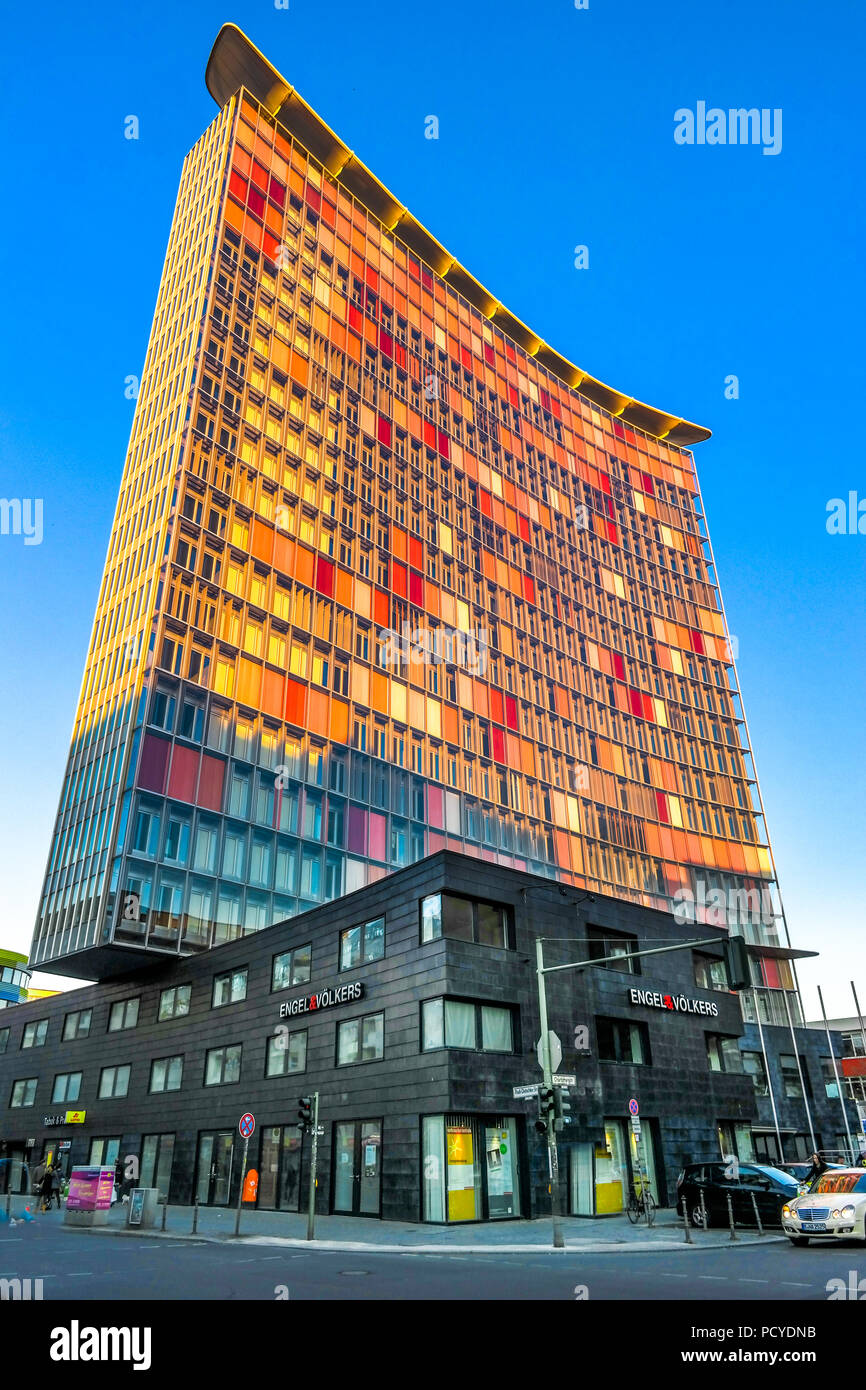 Berlin Kreuzberg. GSW high-rise, Rudi-Dutschke-Str. SAUERBRUCH HUTTON ...