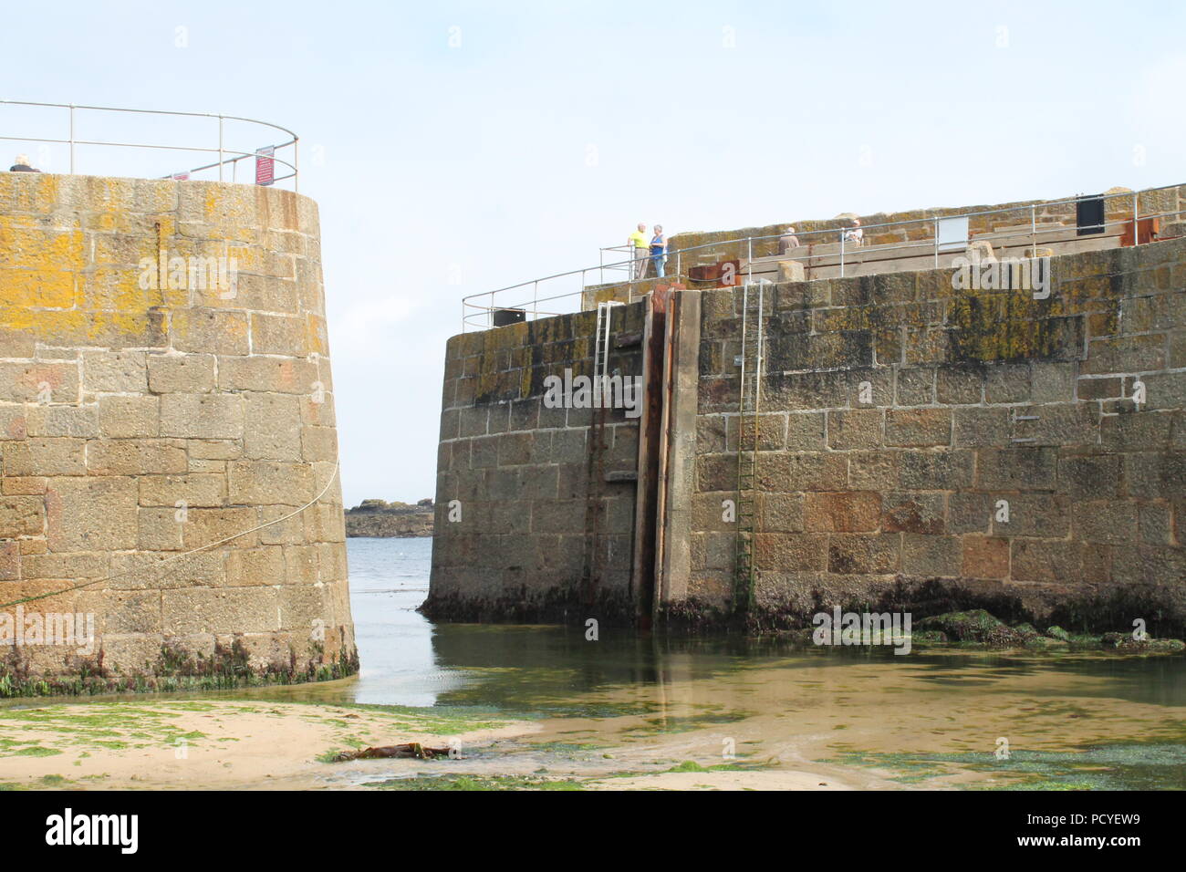 Mousehole Harbour Wall, Cornwall Stock Photo - Alamy