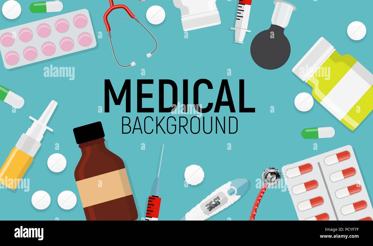 Health Medical Background with Place for Text. Vector Illustration ...