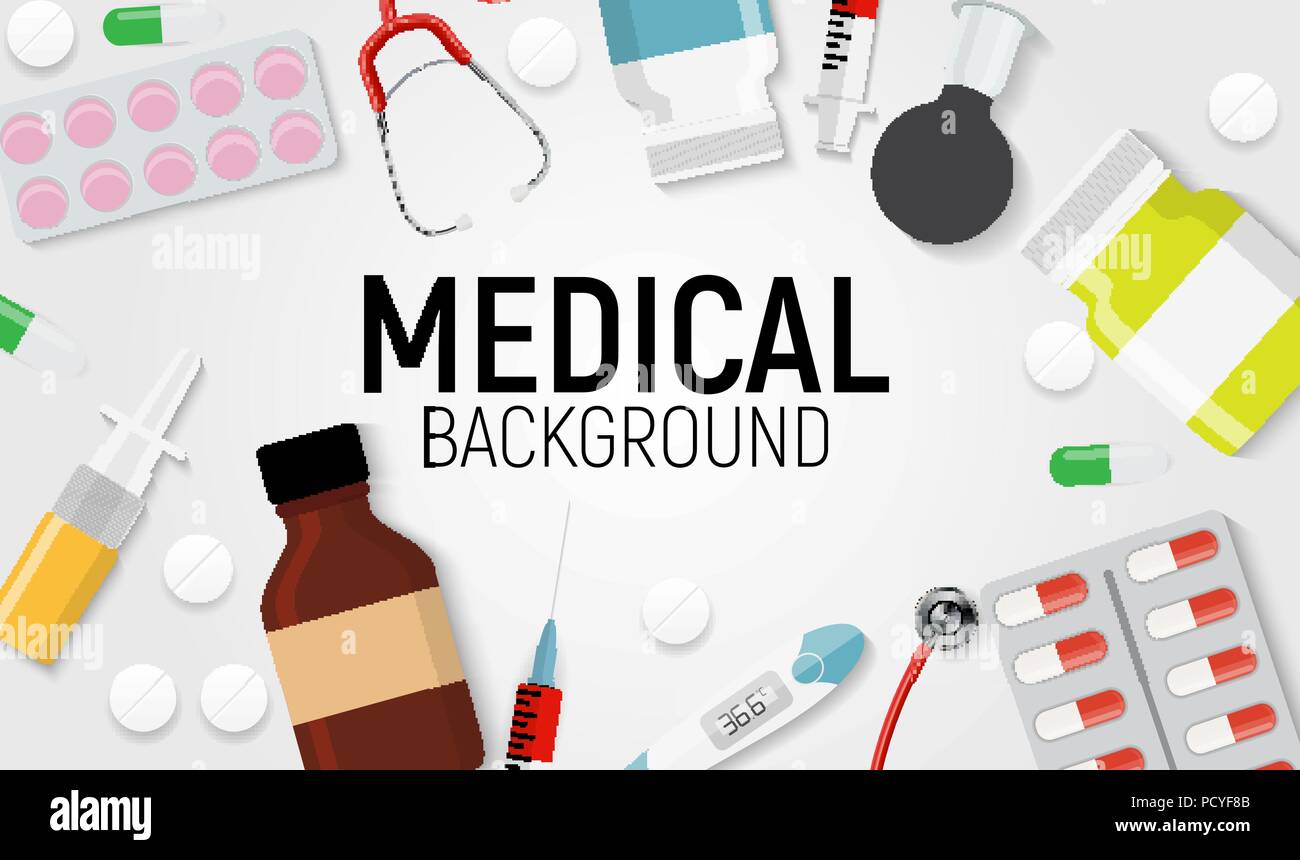 Health Medical Background with Place for Text. Vector Illustration ...