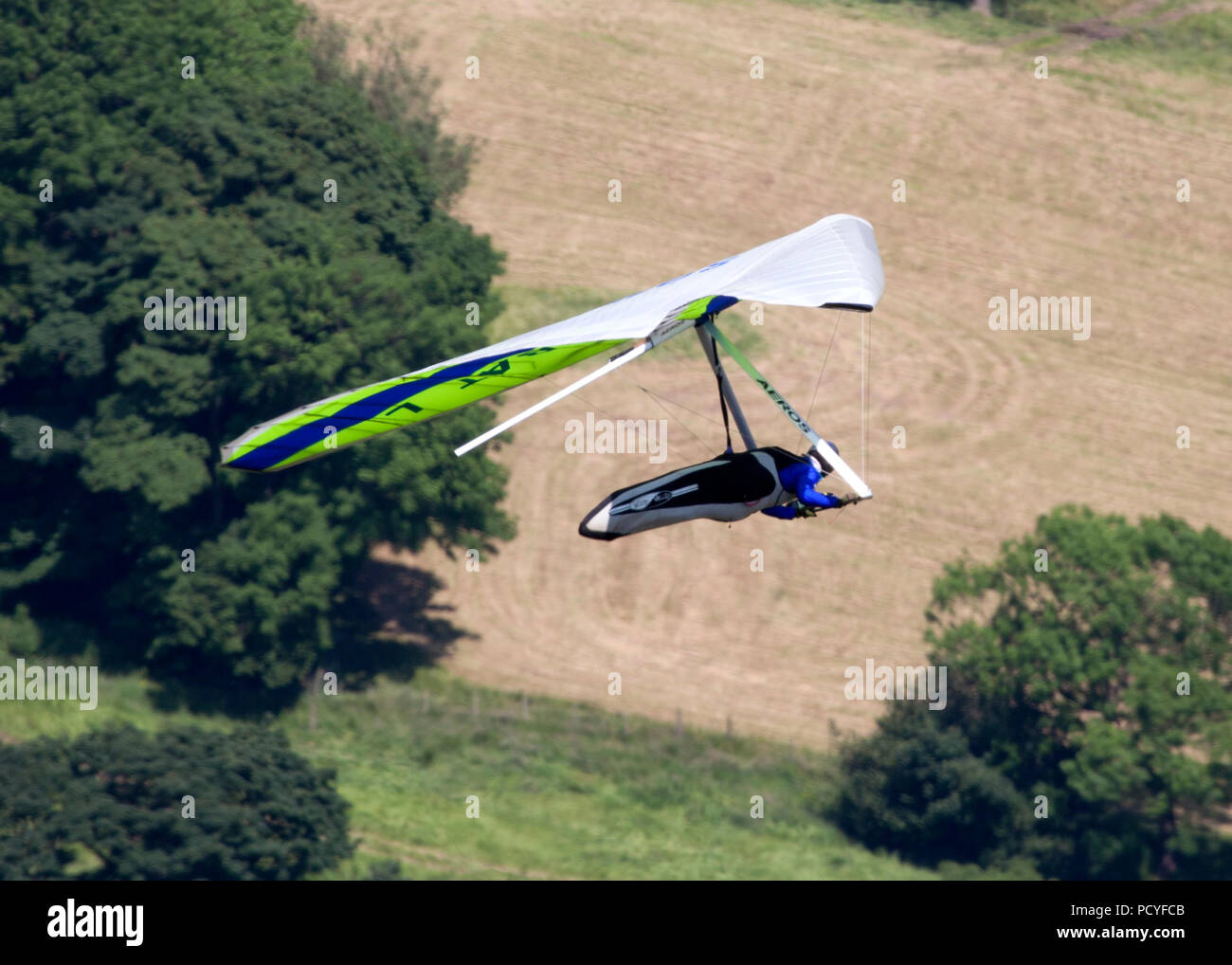 Hang glider over cold side view to back tor hi-res stock photography ...