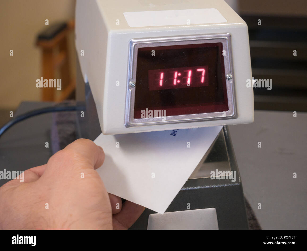 Automatic card time recorder hi-res stock photography and images - Alamy