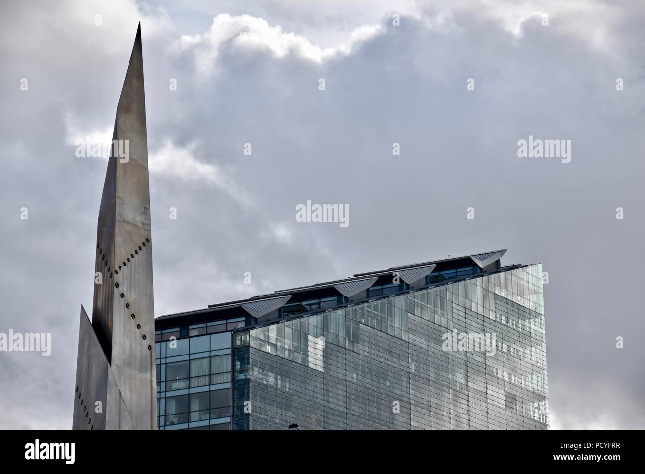 Modern buildings in Manchester England May 2018 Stock Photo - Alamy