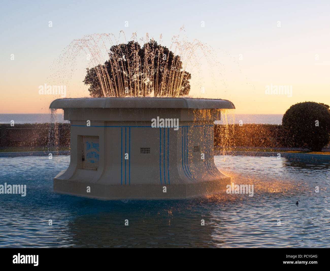 Tom Parker Fountain In Napier Stock Photo - Alamy