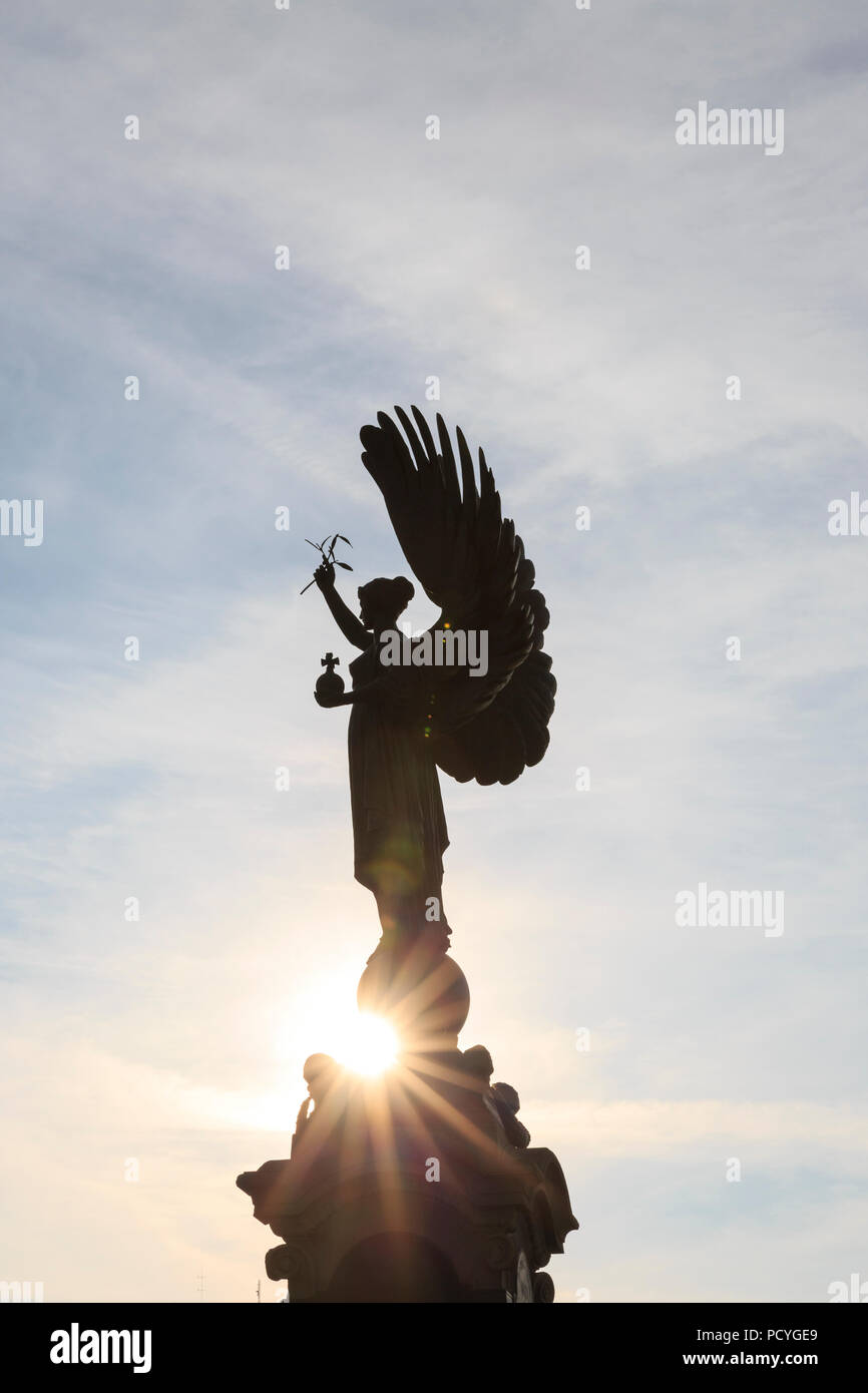 The statue of Peace on the historic border between Brighton and Hove on ...
