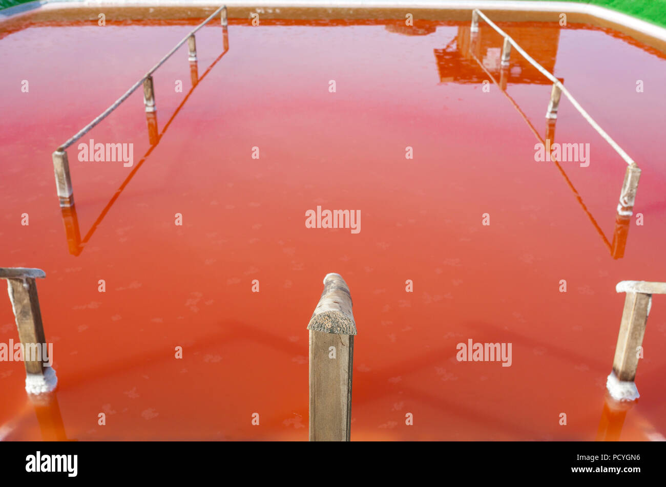 Natural magnesium bathing pool at Isla Cristina Traditional Saltworks ...