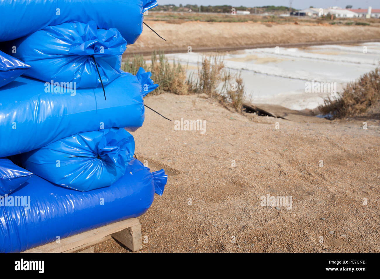 Blue sacks hi-res stock photography and images - Alamy