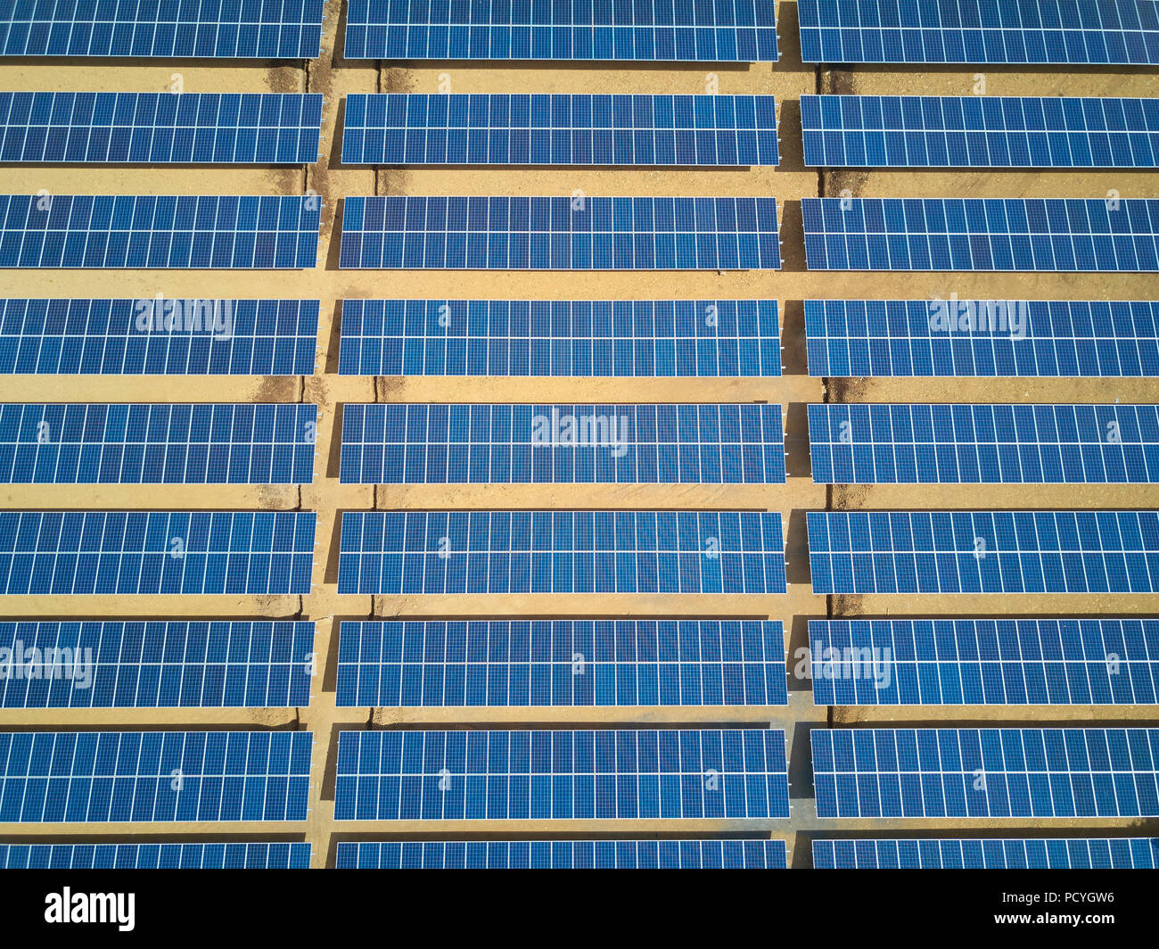 Solar panel pattern aerial above view. Alternative energy concept Stock ...