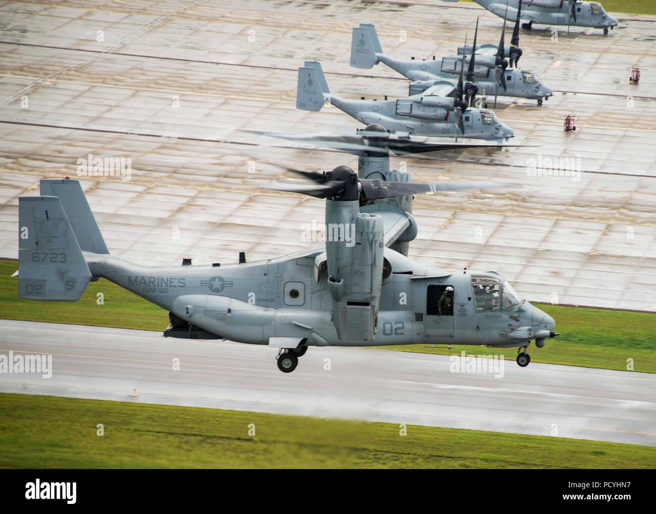 NEW RIVER, N.C. (Aug. 4, 2018) An MV-22B Osprey, attached to Marine ...