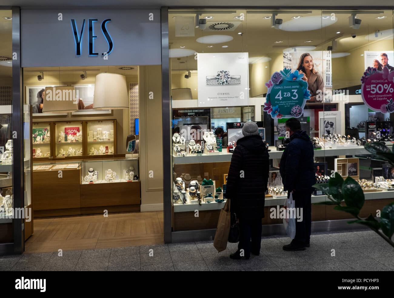 POLAND, KRAKOW - March 19, 2018: YES store in Galeria Krakowska Stock ...
