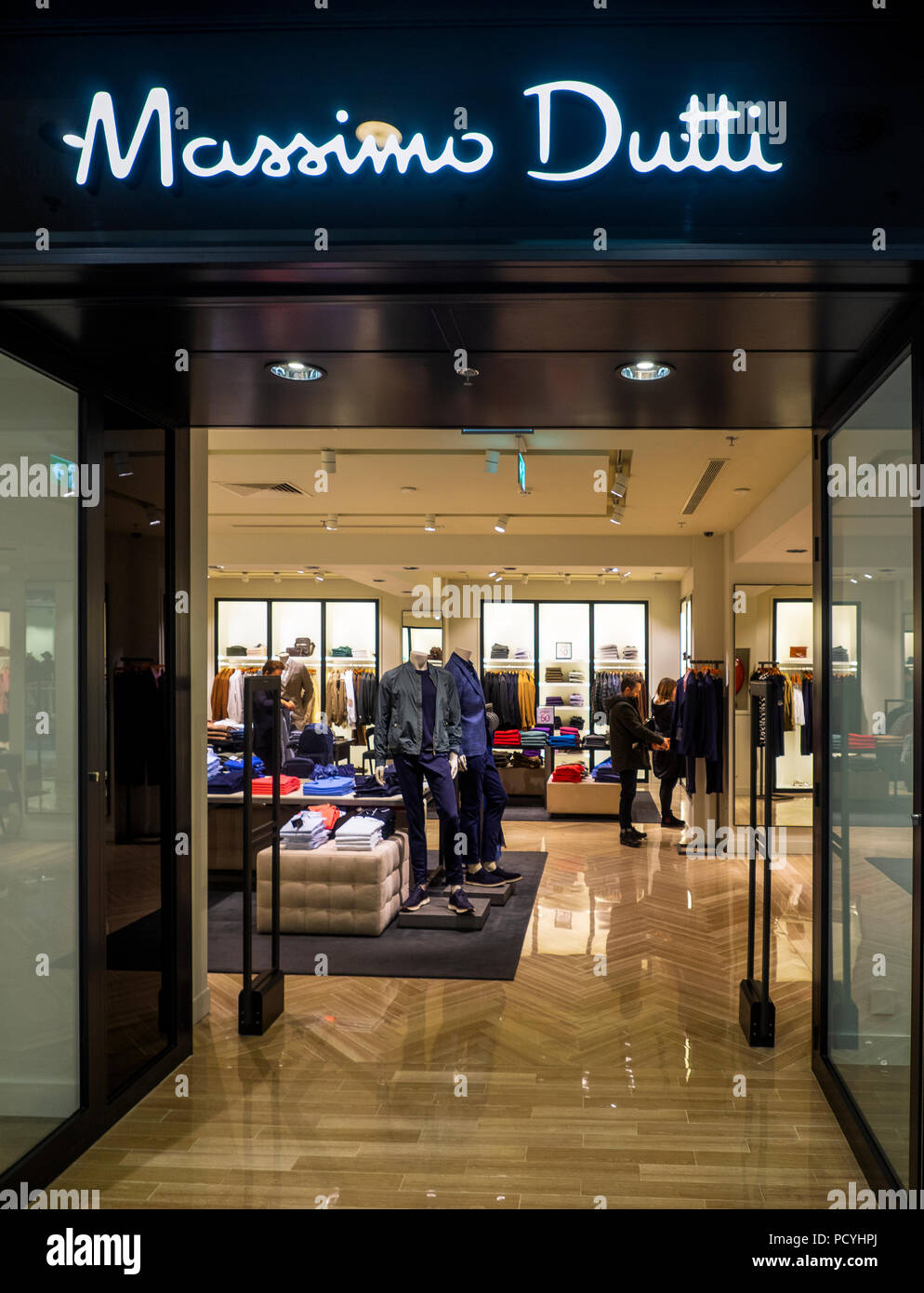 POLAND, KRAKOW - March 19, 2018: Massimo Dutti store in Galeria ...