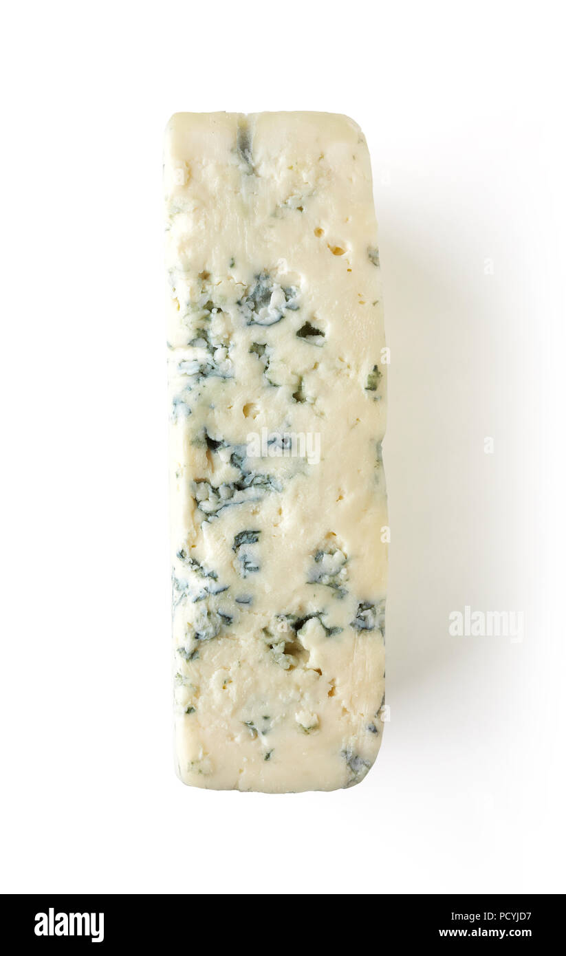 Blue cheese isolated on white background, top view Stock Photo - Alamy