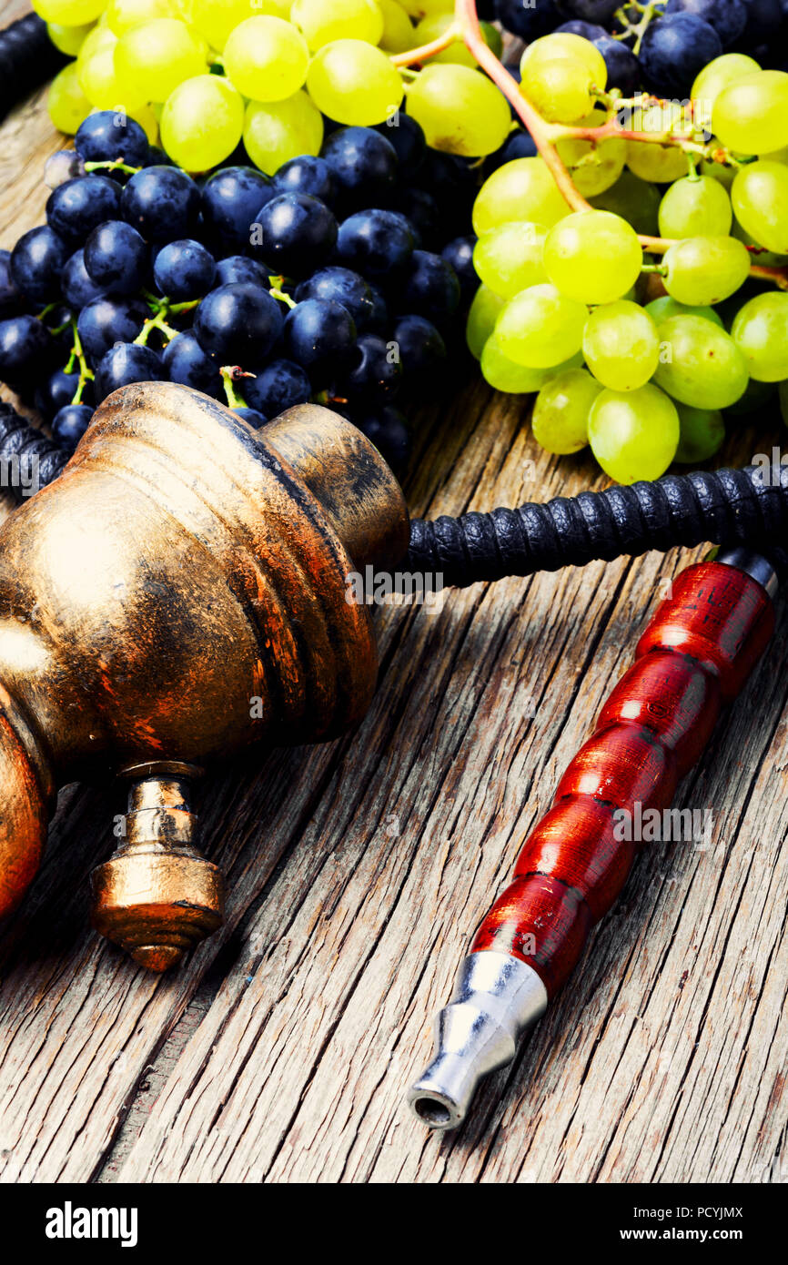 East shisha hookah with aroma grapes for relax.Grapes shisha.Shisha ...