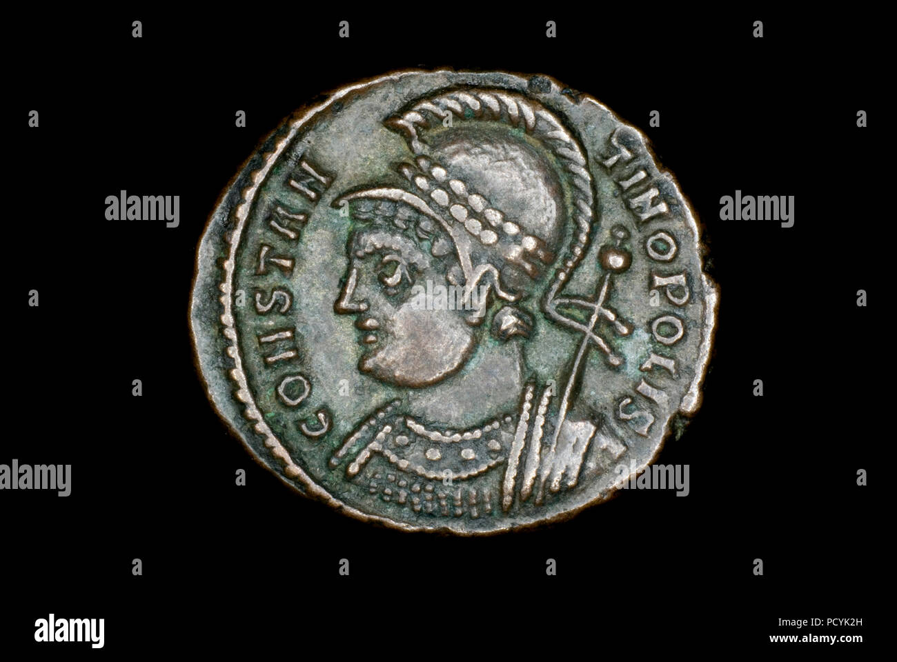 Roman city commemorative coin for the founding of Constantinople Stock ...