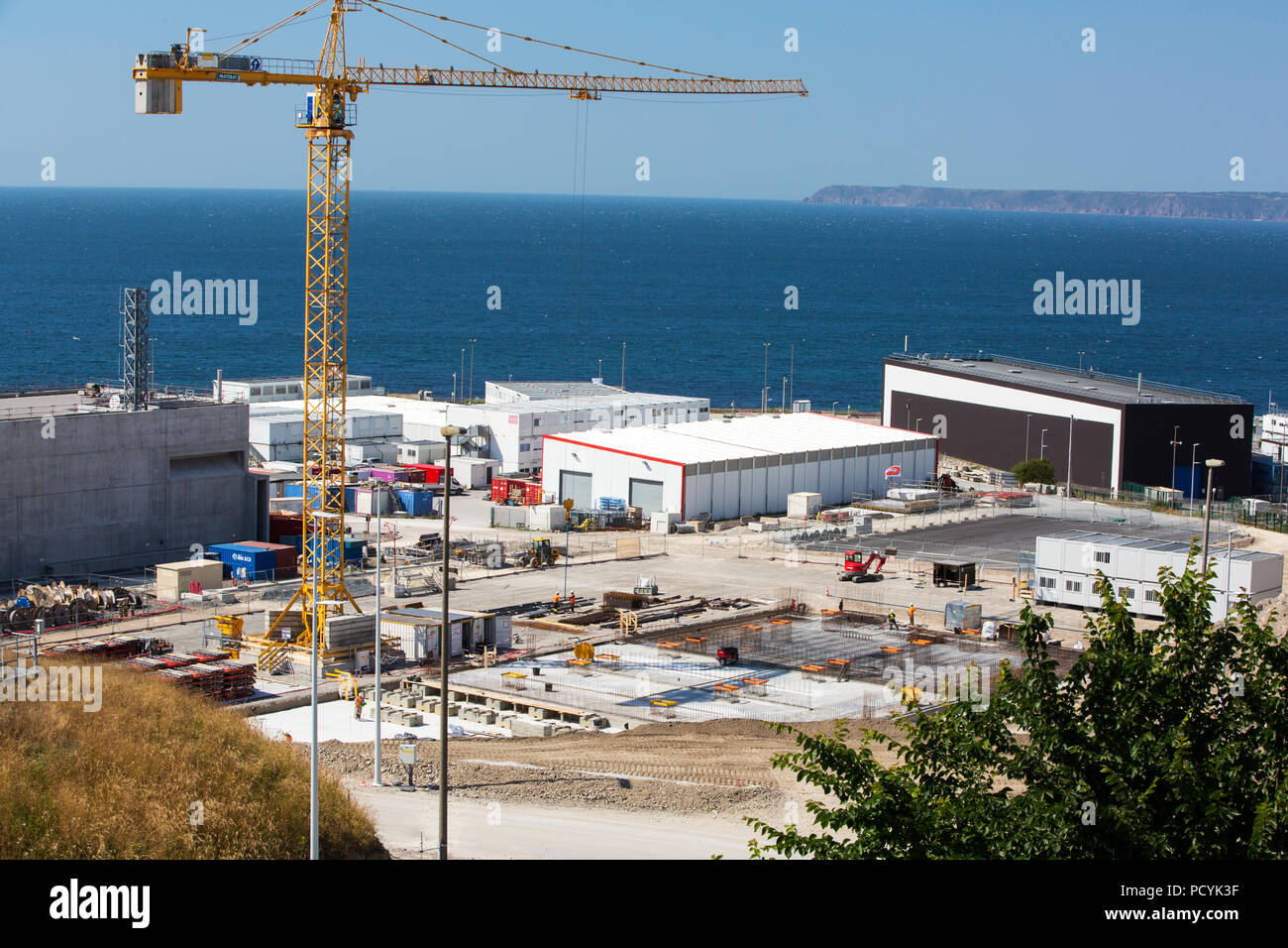 Construction of the Flamanville 3 nuclear power station in Normandy ...
